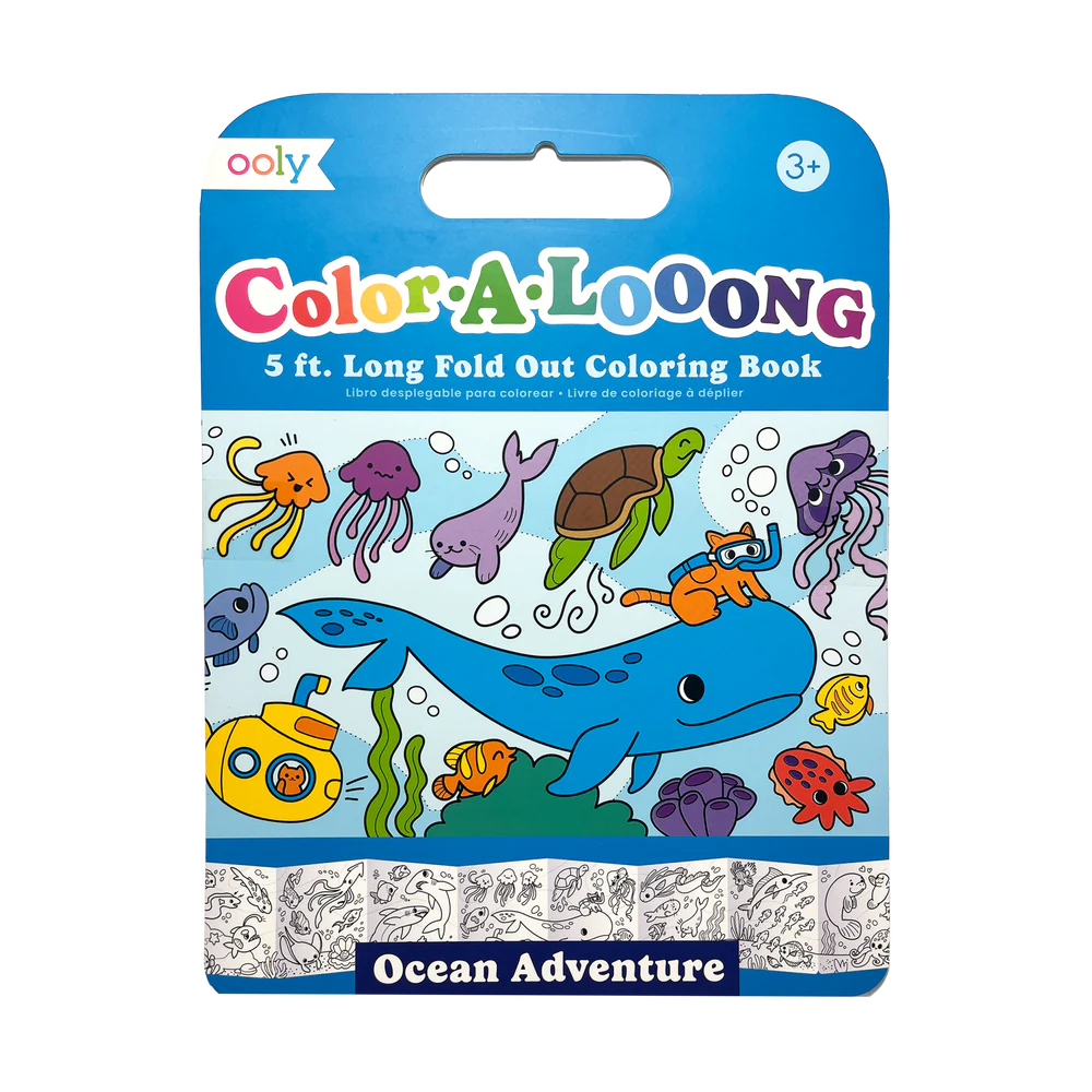 Colour-in Book ''Color-a-looong'' Ocean Adventure – folk berlin