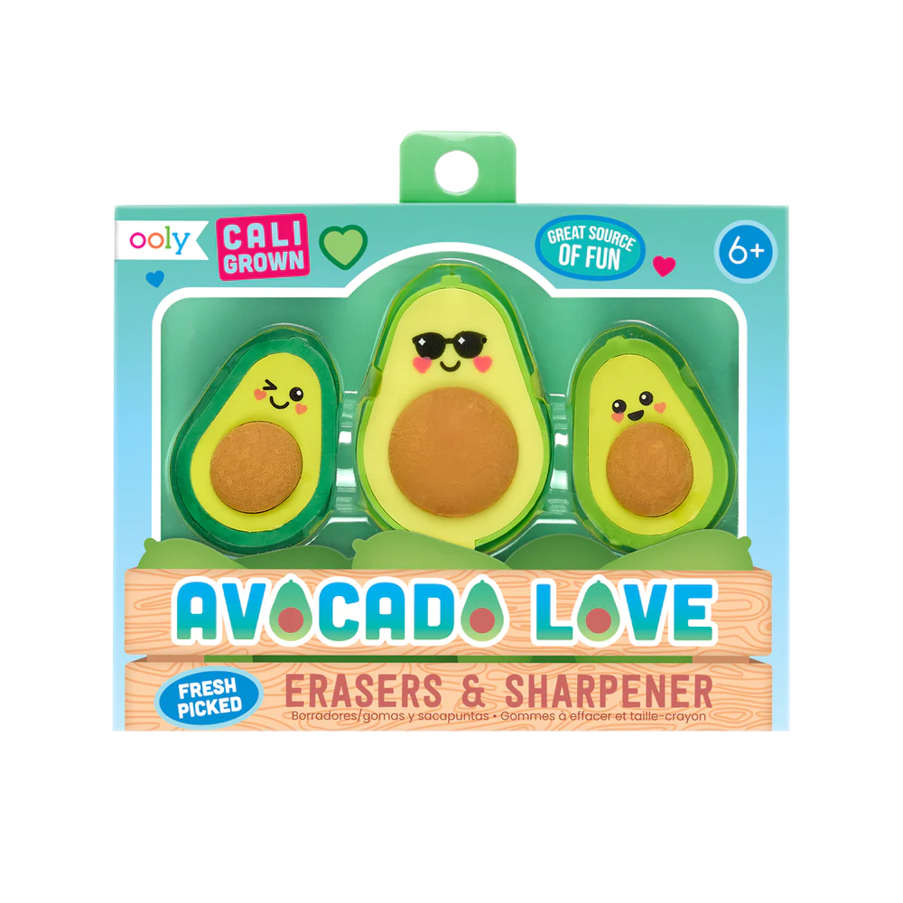 Eraser & Sharpener Set, Avocado – folk berlin