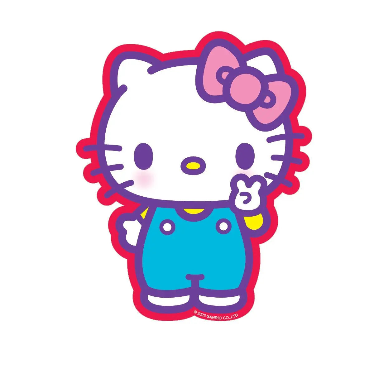 ''Hello Kitty Peace Sign'', Vinyl Sticker – folk berlin